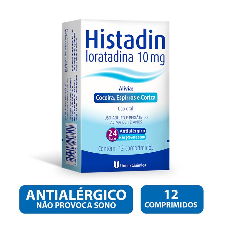 Histadin 10mg 12 Comprimidos Com Preço Baixo - PoupaFarma