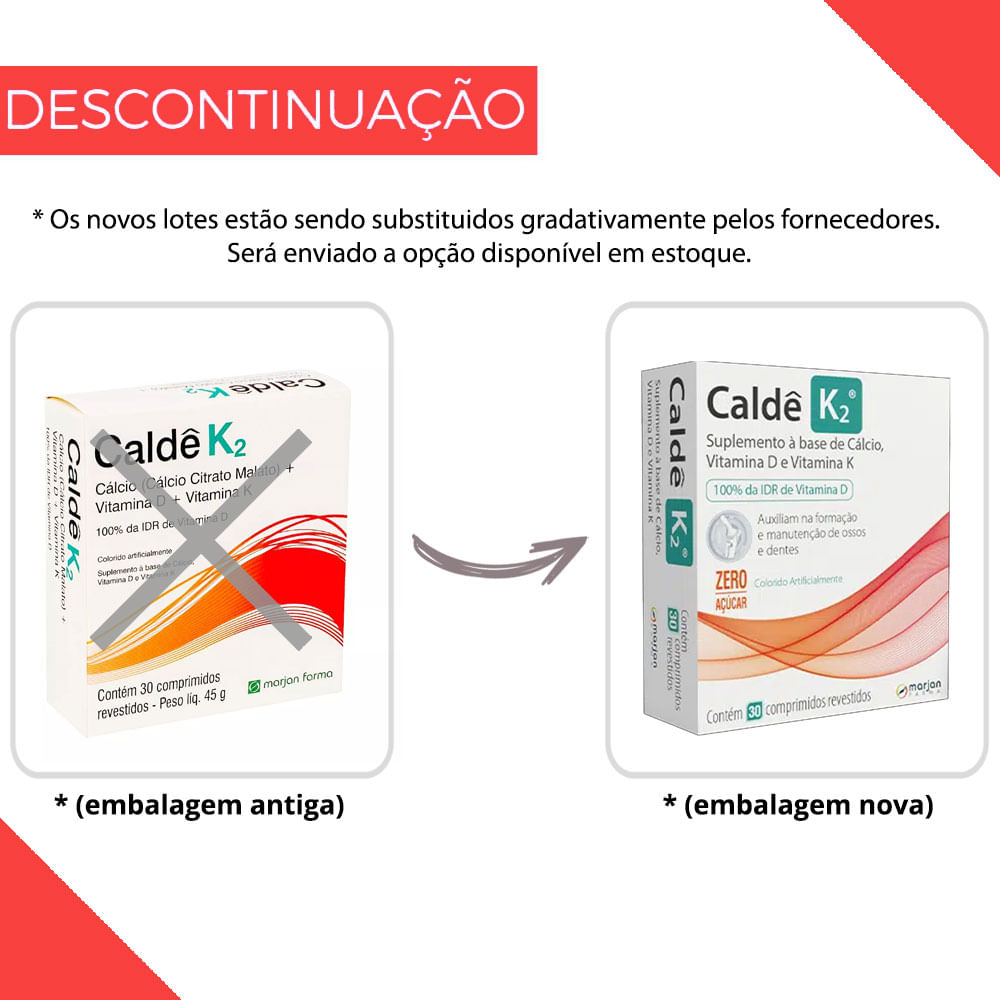 Caldê K2 30 Comprimidos Revestidos Com Preço Baixo - PoupaFarma
