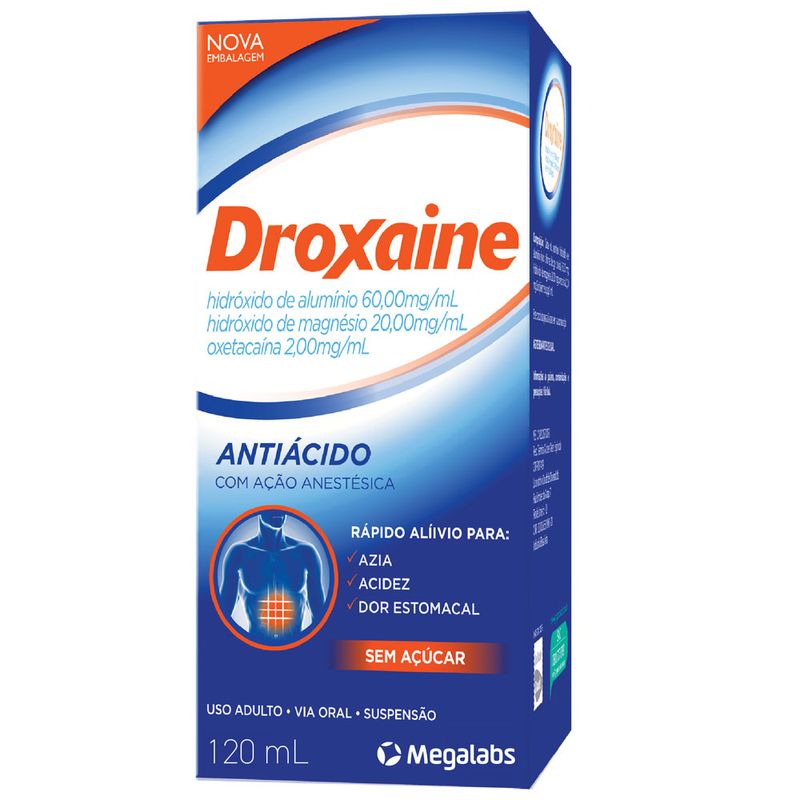Droxaine Suspensão Oral Com 120ml - PoupaFarma