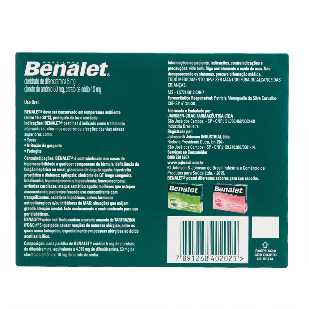 Benalet Sabor Mel E Limão Com 12 Pastilhas - PoupaFarma Benalet Sabor Mel E Limão Com 12 Pastilhas - PoupaFarma