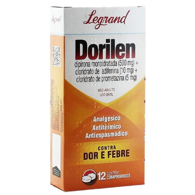 Dorilen 500mg + 10mg + 5mg 12 Comprimidos Com Preço Baixo - PoupaFarma