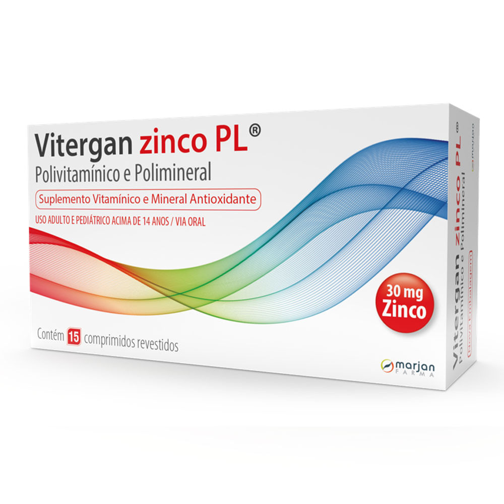Vitergan Zinco Plus 30 Comprimidos Revestidos Com Preço Baixo - PoupaFarma