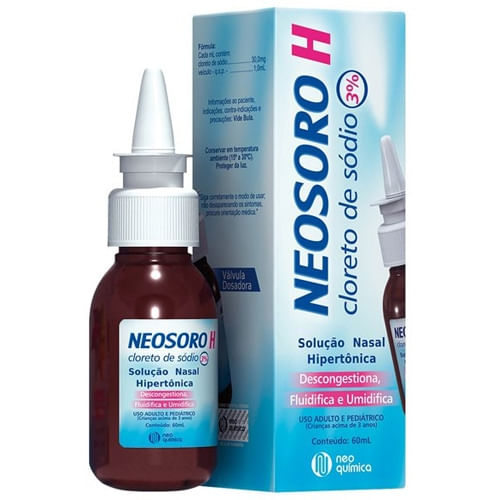Neosoro H Solução Nasal 3% Com 60ml - PoupaFarma